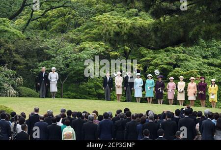 TOKYO, Japan - Japanese Princess Akiko is carried by security guards ...