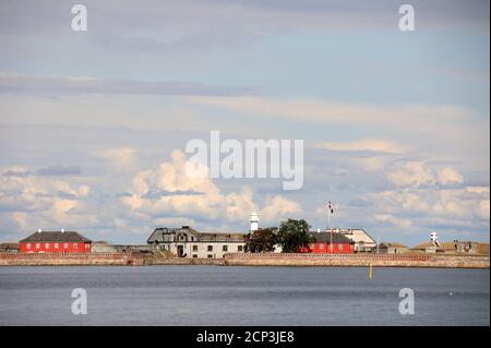The old sea fort Trekroner at the port entrance to the port of ...