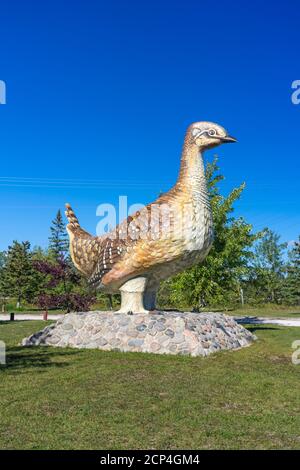 The Sharptail Grouse statue at Ashern, Manitoba, Canada Stock Photo - Alamy