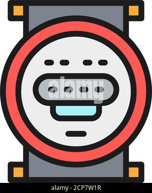 Valve and meter icon in cartoon,black style isolated on white ...