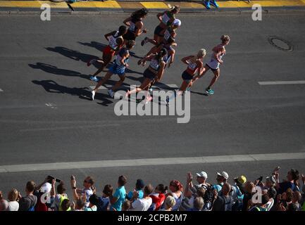 Berlin, Germany. August 12, 2018: Mette Graversgaard of Â Denmark, Ida ...