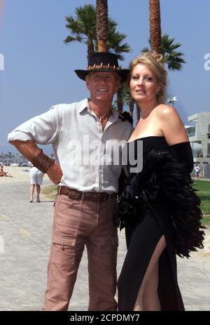 Actor Paul Hogan and his wife, actress Linda Kozlowski attend the G'Day USA Los Angeles gala at ...
