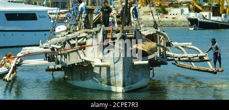 A Borobudur ship is the 8th-century wooden double outrigger, sailed ...