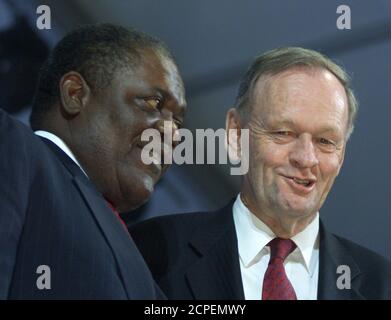 HUBERT INGRAHAM PRIME MINISTER OF BAHAMAS 27 October 1993 Stock Photo ...