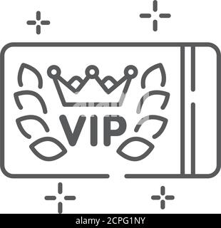 Customer membership client crown icon. VIP member king pictogram stroke ...