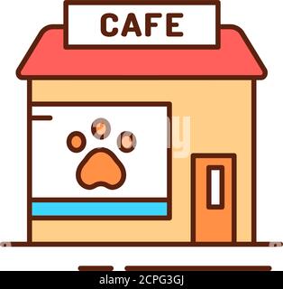 animals help line icon, outline symbol, vector illustration, concept ...