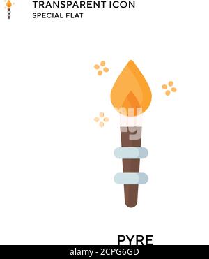 Pyre vector icon. Flat style illustration. EPS 10 vector Stock Vector ...