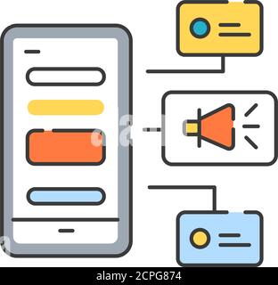 Turn off sound flat color ui icon Stock Vector Image & Art - Alamy