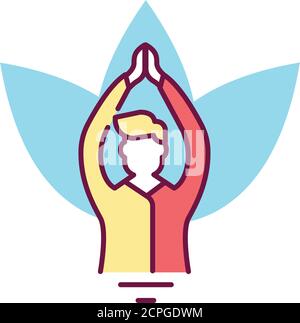 sport psychology line icon vector illustration flat Stock Vector Image ...