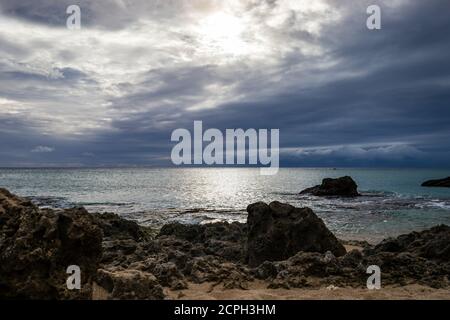 White Sand Bay, Baisha Stock Photo - Alamy