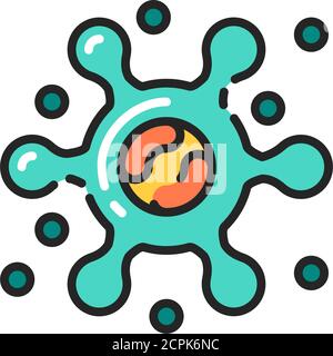 hepatitis test line icon, outline symbol, vector illustration, concept ...