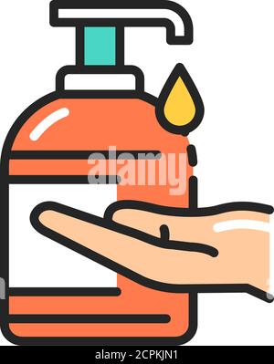 Antiseptic product color line icon. Pictogram for web page, mobile app ...