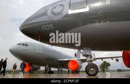 Airbus A310 EADS Air Refuelling tanker preparing for take off ...