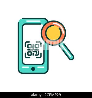 Barcode label app icon. UI/UX user interface. Linear bar code tag. Serial number. Store label ...