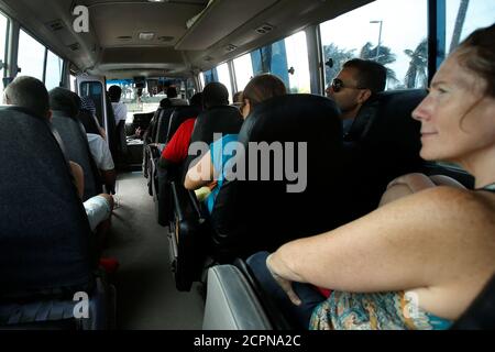 Jitney, bus in Nassau Stock Photo - Alamy