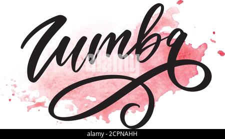 Zumba letter lettering calligraphy dance vector brush Stock Vector ...