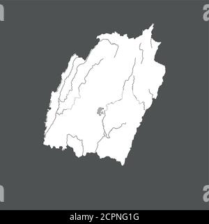 Manipur map of Indian state. Manipur map vector illustration. Manipur ...