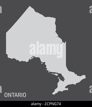Simple outline map of Ontario is a province of Canada. Stylized minimal ...