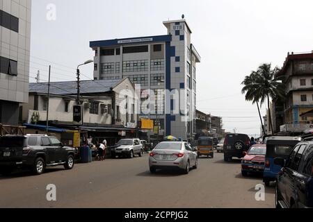 Siaka Stevens street, Freetown, Sierra Leone, West Africa Stock Photo ...