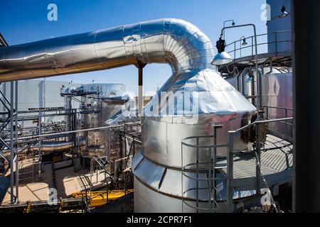 Sulfuric acid plant. Furnace for burning sulfur to sulphur dioxide ...