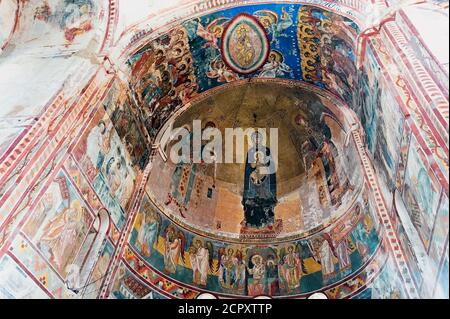 Apse wall mosaic of the Theotokos, Virgin Mary with Child, Hagia Sophia ...
