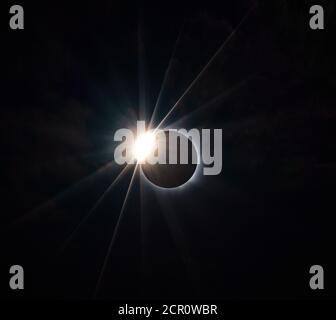 Solar eclipse, diamond ring effect Stock Photo - Alamy