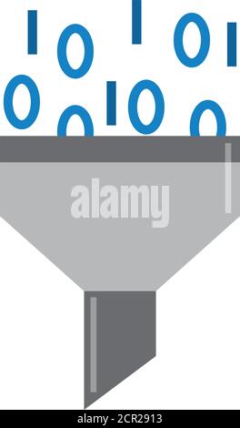 Data filter. Content analysis management for digital file collection system, man studying ...
