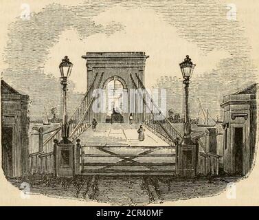 Broughton Suspension Bridge Stock Photo - Alamy