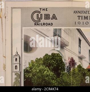 This 1910-1911 time table of the Cuba Railroad is annotated and ...