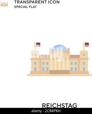 German Reichstag building icon, flat style Stock Vector Image & Art - Alamy