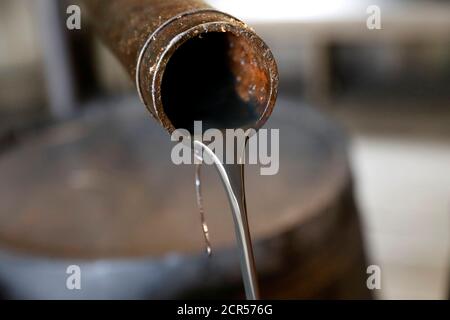 The original 1859 Drake oil well in Titusville, Pennsylvania, the 1st ...