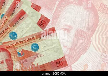 Philippine fifty peso banknote on a white background Stock Photo - Alamy