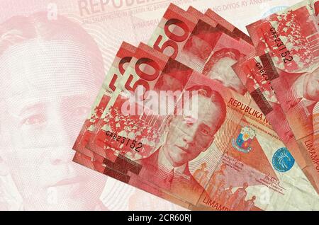 Philippine fifty peso banknote on a white background Stock Photo - Alamy