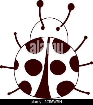 Ladybug linear icon. Ladybird. Insect. Thin line illustration. Contour symbol. Vector isolated ...
