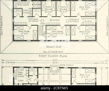 Fireplace, elevation and floor plan Stock Photo - Alamy