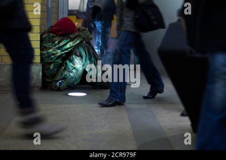 Berlin, Germany, homeless people at Alexanderplatz Stock Photo - Alamy