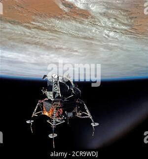 Apollo 9 Lunar Module (LM), Spider, in a lunar lading configuration, as ...