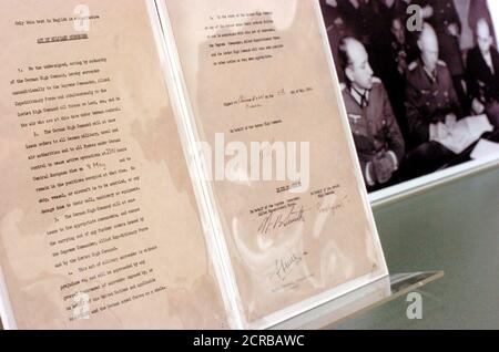 German Instrument of Surrender (May 8, 1945) - page 2 Stock Photo - Alamy