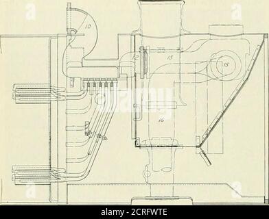 Steam locomotive section front- back Stock Photo - Alamy
