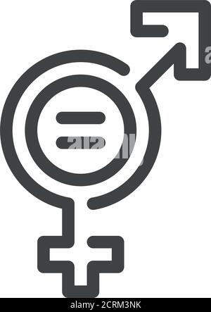 Gender equality color icon. Women's rights. Corporate social ...