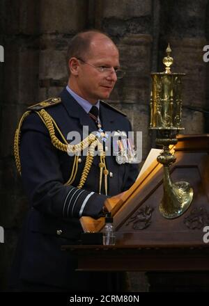 Air Chief Marshal Mike Wigston during a service to mark the 80th ...