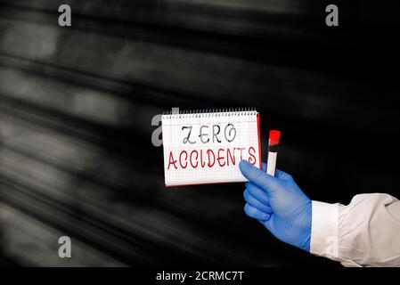 Sign displaying Zero Accidents, Conceptual photo important strategy for ...