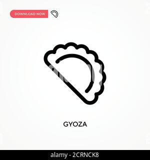 Gyoza Simple vector icon. Modern, simple flat vector illustration for web site or mobile app ...