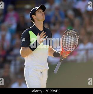 in their second round men's singles match at the Wimbledon Tennis ...