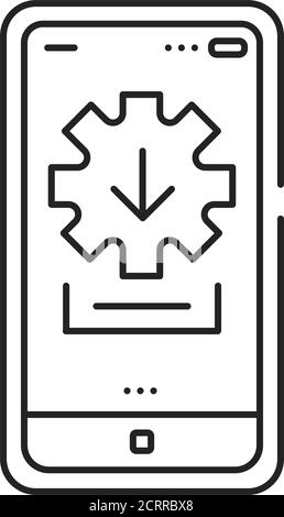 Installer color line icon. Pictogram for web page, mobile app. UI UX ...