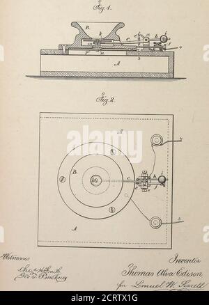 Thomas Edison, Patent Application, 1878 Stock Photo - Alamy