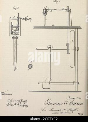 Thomas Edison, Patent Application, 1878 Stock Photo - Alamy