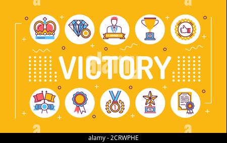 Reward word lettering illustration with icons for web banner, flyer ...