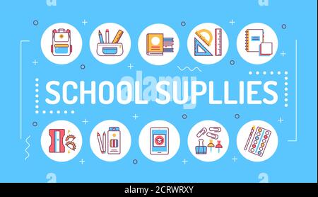 School education linear infographics with icons of study subjects world ...