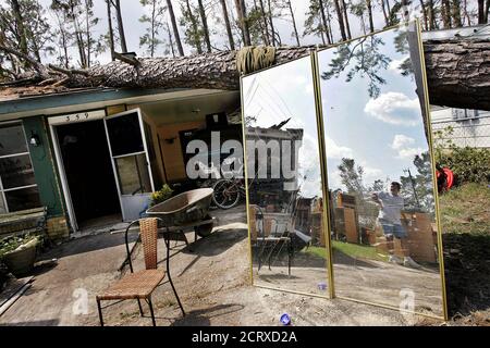 Damage caused by Hurricane Katrina Slidell Louisiana On the shore of ...